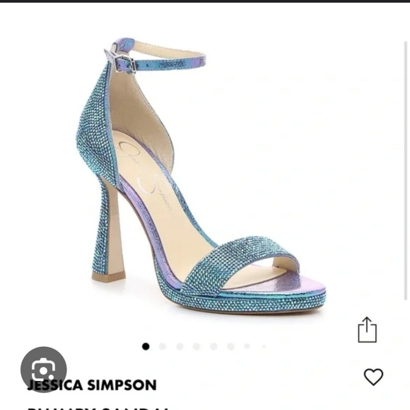Jessica Simpson | Shoes | Jessica Simpson Blue Embellished Sandals ...